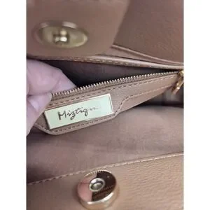Miztique | Bags | Miztique Two Handle Brown Satchel Faux Leather ...